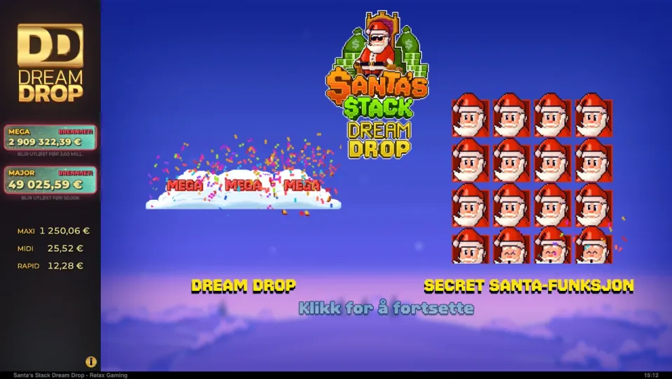 Santa’s Stack Dream Drop fra Relax Gaming - Spill gratis her
